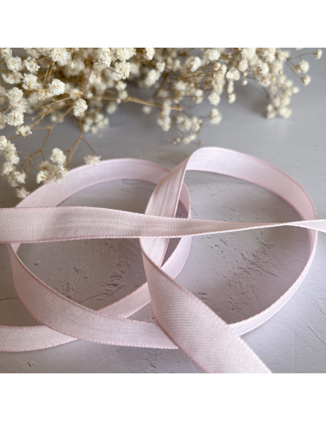 Baby pink color linen ribbon | RitaRita Distributions