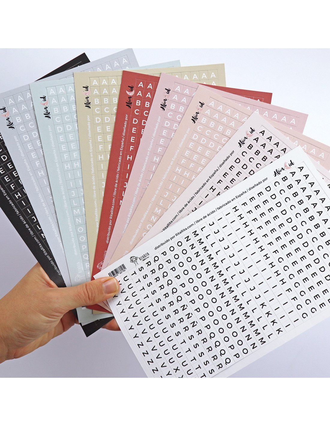 Cherry ABC stickers sheet to document