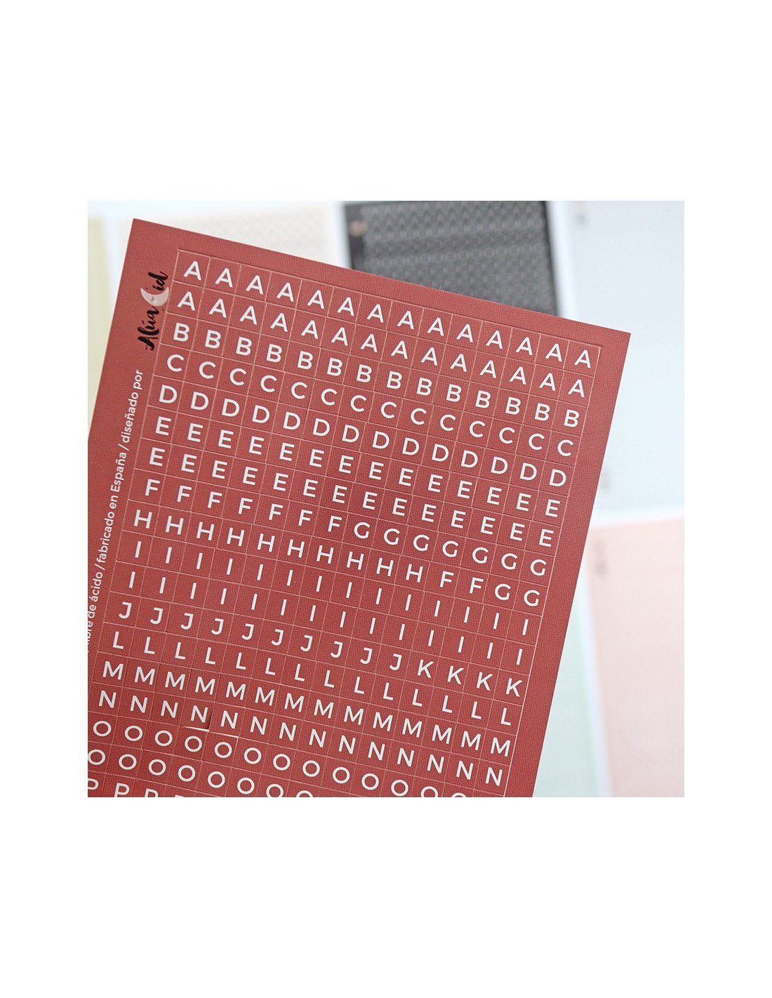 Cherry ABC stickers sheet to document